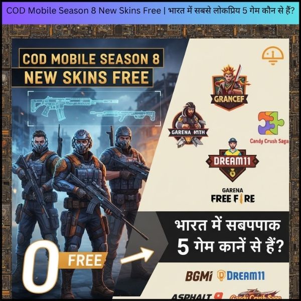 COD Mobile Season 8 New Skins Free | भारत में सबसे लोकप्रिय 5 गेम कौन ...